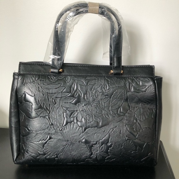 Mellow World | Bags | Mellow World Salome Embossed Black Floral Faux ...